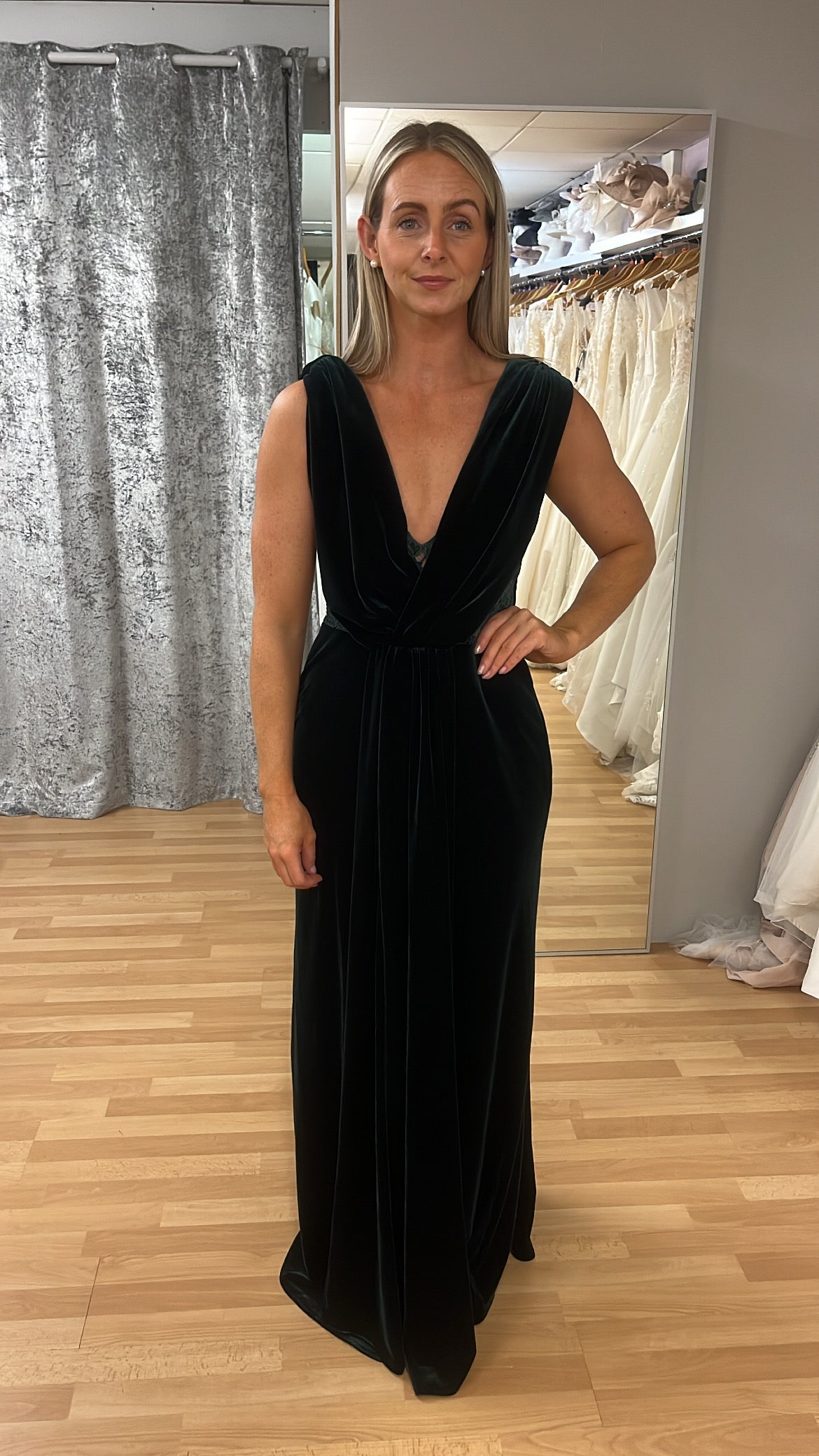 Folkster Forest Green Full Length Evening Dress Size 10 – Loft Bridal